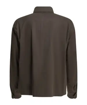 Herno Long Sleeved Utility Overshirt - Brown