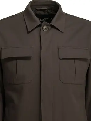 Herno Long Sleeved Utility Overshirt - Brown