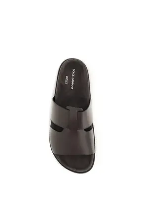 Dolce & Gabbana Logo Detailed Slides - Black