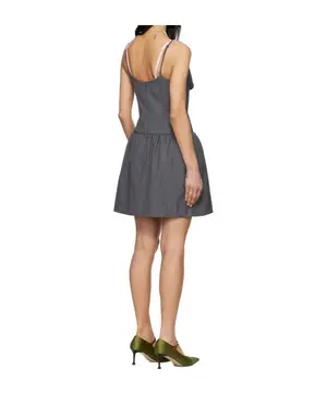 SHUSHU/TONG Pleated Wool Blend Mini Dress