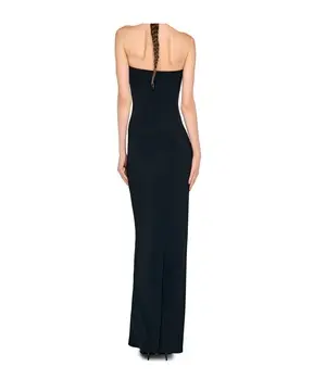 Norma Kamali Strapless Maxi Dress With Back Slit - Black