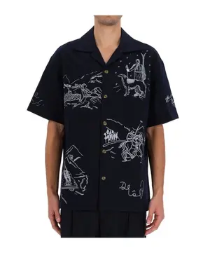 Drole De Monsieur Drôle De La Chemise Brodée Shirt - Navy
