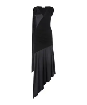 Nina Ricci Asymmetrical Midi Dress - Black