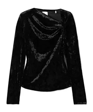 Isabel Marant Étoile Baixa Draped Velvet Top