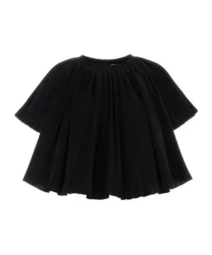 Co Crinkle Pleated Cape Top