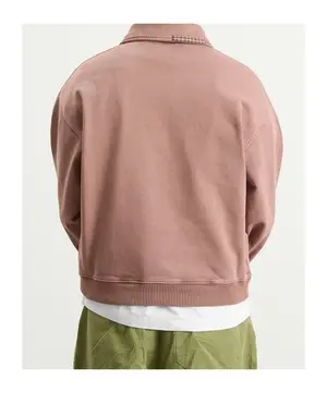 STORY MFG. Patchwork Half-zip Sweatshirt - Sand