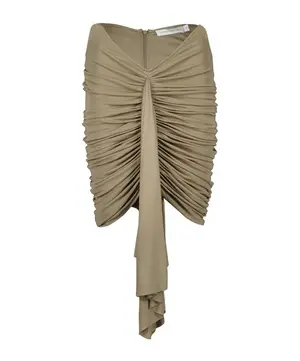 Christopher Esber Vivenda Drape Mini Skirt - Brown