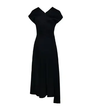 Victoria Beckham Aria Midi Dress - Black