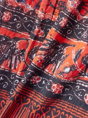 Ulla Johnson Printed Tiered Midi Dress With Belt