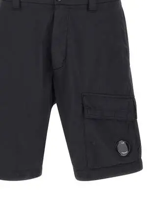 C.P. COMPANY Cargo Shorts With Lens Detail - Black