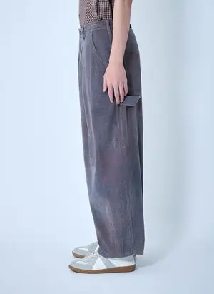 STORY MFG. Lush Wide-leg Carpenter Pants - Gray