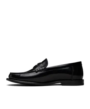 Hugo Boss Penny Loafers With Cutout Upper And Hardware Detail