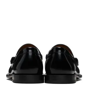Hugo Boss Penny Loafers With Cutout Upper And Hardware Detail
