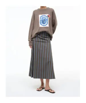 Staud Sol Skirt Huntington Stripe