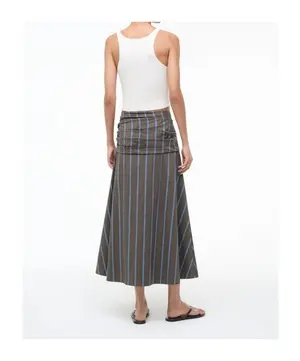 Staud Sol Skirt Huntington Stripe