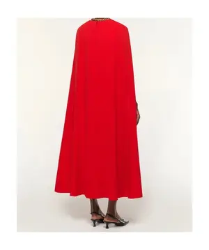 Roland Mouret Light Cady Belted Cape Dress