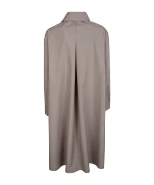 Herno Concealed-fastening Pleated Coat - Gray