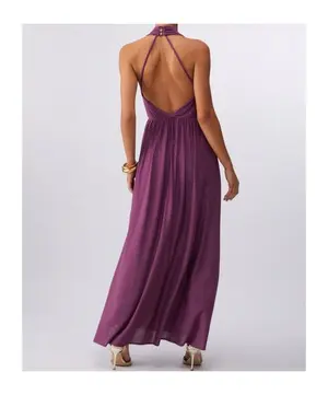 Liu Jo V-neck Maxi Dress With Side Slit