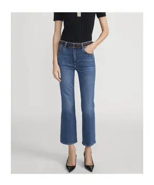 FRAME Cropped Jeans With Button Closure