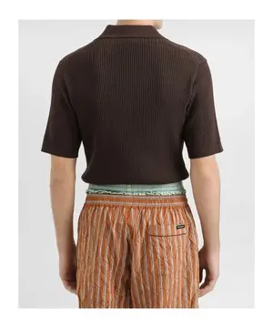 Dolce & Gabbana Dolce Gabbana Ribbed Polo Knitted Top
