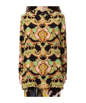 Etro Floral Print Longline Shirt