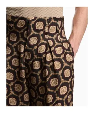Emporio Armani Wide-leg Printed Trousers