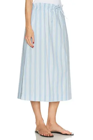 Staud Tie-waist Midi Skirt
