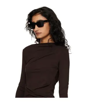 Khaite X Oliver Peoples Rectangular Sunglasses - Black