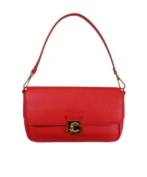 COCCINELLE C-me Lock Large Shoulder Bag - Red