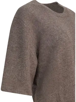Loulou De Saison Raven Wool Blend Crewneck Sweater - Gray