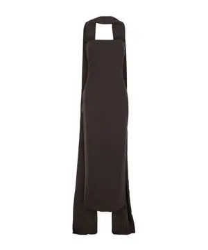 Solace Martine Shawl Detail Dress - Black