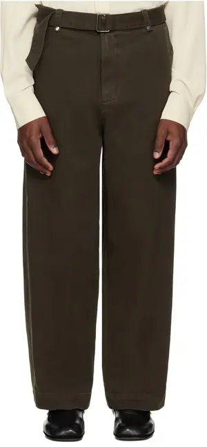 ENTIRE STUDIOS Belted Wide-leg Pants - Black