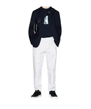 Armani Exchange Long-sleeved Casual Jacket With Classic Collar