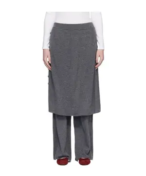 LISA YANG The Payton Trousers Rib-knit Wide Leg Pants
