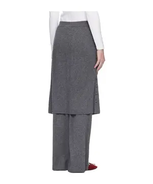 LISA YANG The Payton Trousers Rib-knit Wide Leg Pants