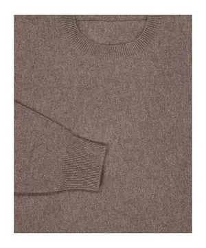 LISA YANG Double Face Sweater With Round Neck And Ribbed Cuffs - Gray