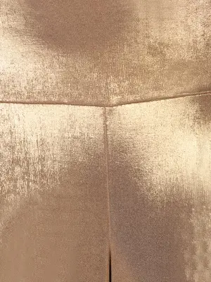 Norma Kamali Metallic Wide-leg Pants