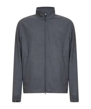 Herno High Neck Zip-up Jacket - Gray