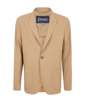 Herno Unlined Linen Blazer - Nude