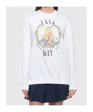 Casablanca Crewneck Graphic Sweatshirt - White