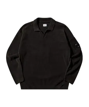 C.P. COMPANY Polo Collar Lens Knitted Sweater