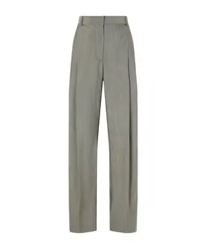 Stella McCartney Pleated Wool-blend Straight-leg Pants