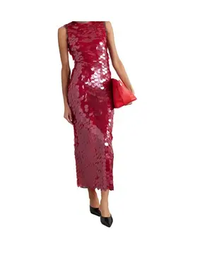 16Arlington Tovia Sequined Stretch-tulle Midi Dress