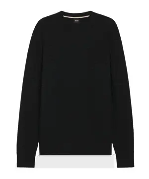 Hugo Boss Textured Crew Neck Sweater
