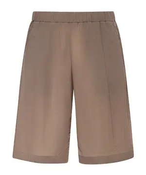 Herno Pleated Elastic-waist Shorts - Brown