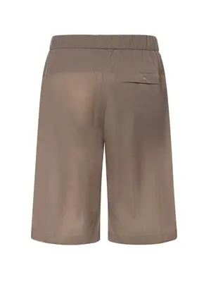 Herno Pleated Elastic-waist Shorts - Brown