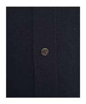 Soft Goat Buttoned Long-sleeve Sweater