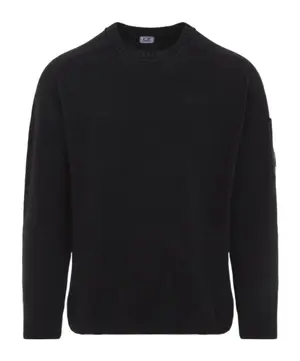 C.P. COMPANY Long-sleeved Crewneck Jumper - Black