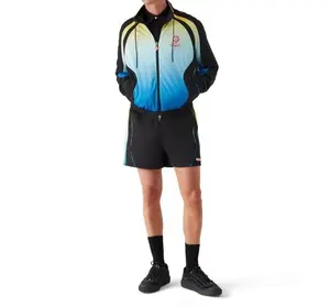 Casablanca Football Windbreaker Shorts With Drawstring Waistband And Zip Pocket