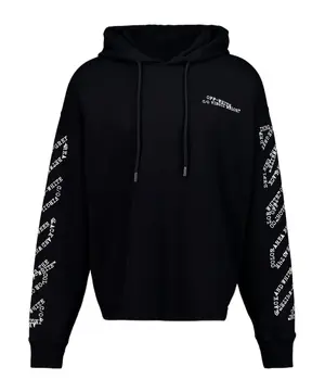 Off-White Drawstring Hoodie - Black